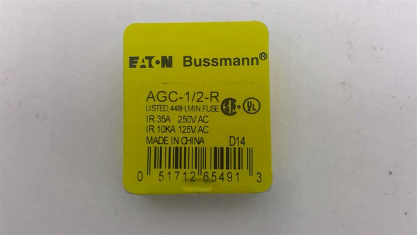 Bussmann AGC-1/2-R Fuse Lot Of 50 – BME Bearings and Surplus