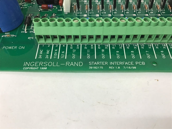 Ingersoll-Rand Starter Interface PCB 39182175 – BME Bearings and Surplus