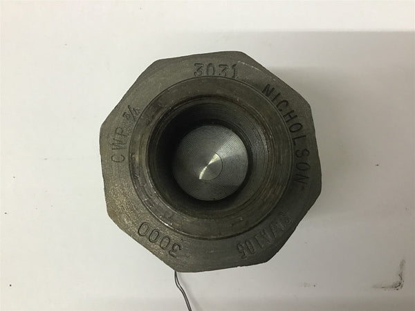 Nicholson 3031 Orifice Union Assembly 3/4" NPT – BME Bearings and Surplus
