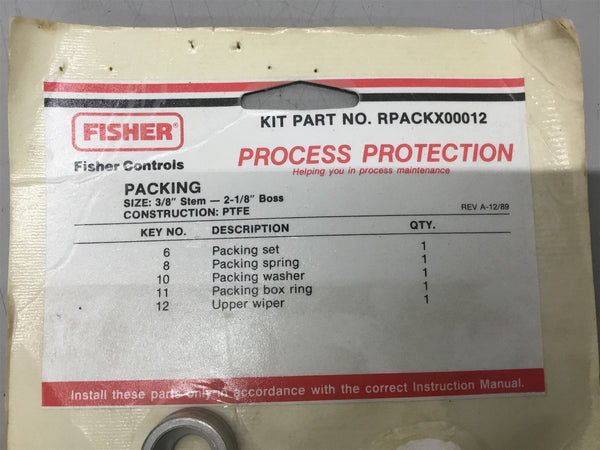 Fisher RPACKX00012 Process Protection Kit – BME Bearings and Surplus