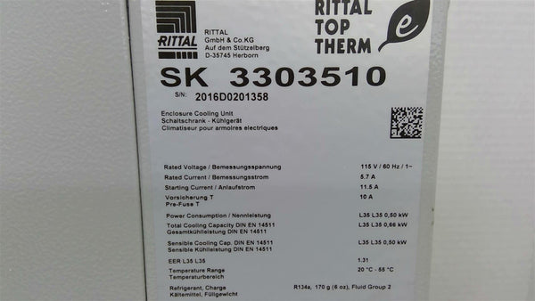 Rittal SK 3303510 Cooling Unit 115V 60HZ – BME Bearings and Surplus