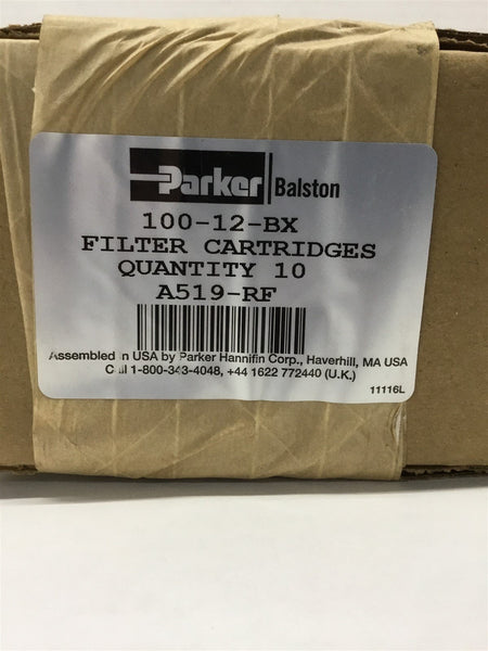 Parker 100-12-BX Filter Cartridges 10 Pack – BME Bearings and Surplus