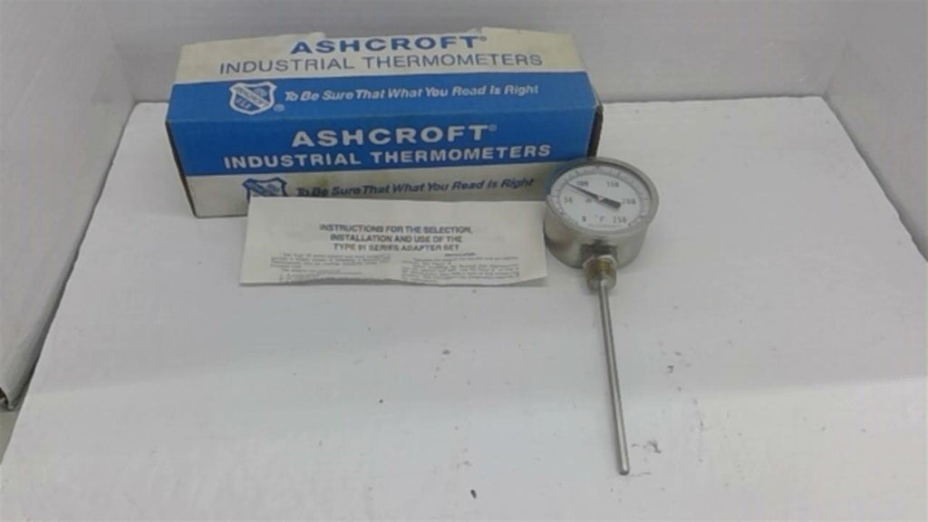 Ashcroft 30EI60L0600/250F Bimetal Thermometer – BME Bearings and Surplus