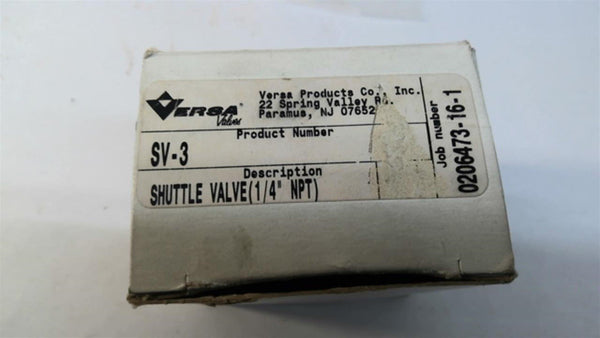 Versa SV-3 Shuttle Valve 1/4" NPT – BME Bearings and Surplus