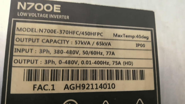 Hyundai N700E-370HFC/450HFPC Drive 65 5va 480 Volts 75 Amps – BME ...