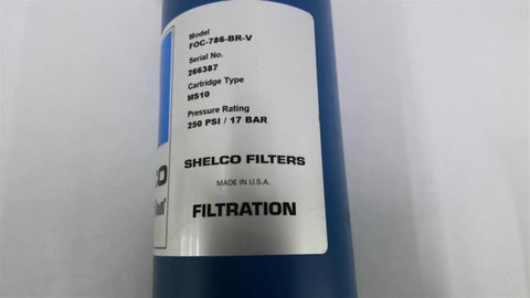 Shelco FOC-786-BR-V Filter Housing 250 PSI MS10 – BME Bearings and Surplus
