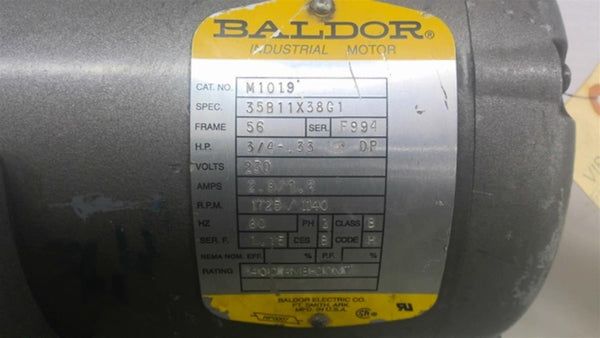 Baldor M1019 3/4Hp AC Motor 1800 Rpm 4P 3Ph 56 230V DP 60Hz – BME ...