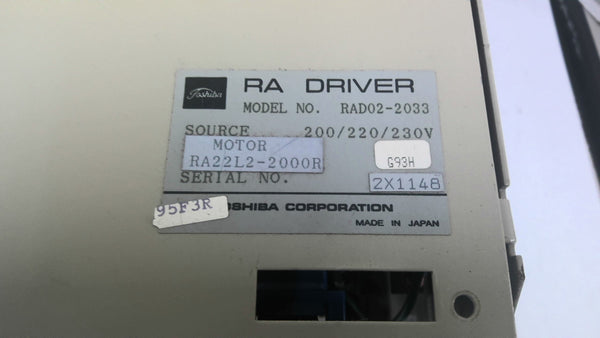 Toshiba RAD02-2033 RA Driver 200/220/230 Volts – BME Bearings and Surplus