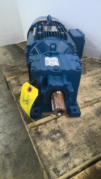 Sew-Eurodrive R27DRE100LC4BE5HR Gear Brake Motor 5 HP 230/460 V 3.37:1 ...