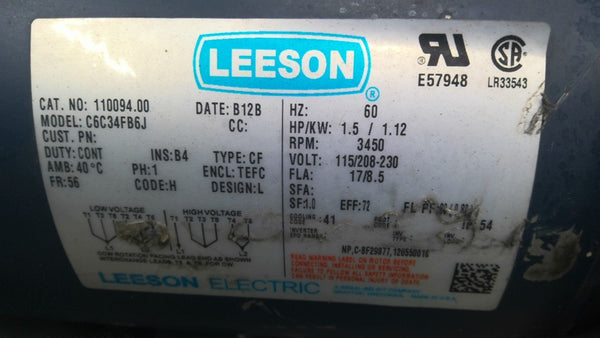 Peerless PW11 Blower 1.5Hp 115/208-230V Single Phase – BME Bearings and ...