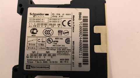 Schneider LP1K0910BD Contactor 480 v 5 Hp 24V Coil – BME Bearings and ...