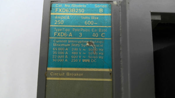 Siemens FXD63B250 Circuit Breaker 250 Amp 600 Volts 3 Pole – BME ...