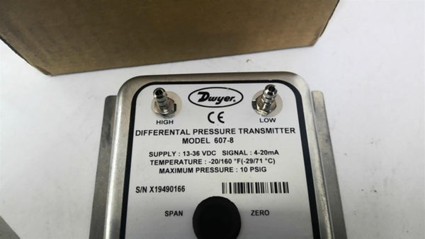 Dwyer 607-8 Pressure Transmitter 13-36 VDC 4-20 MA – BME Bearings and ...