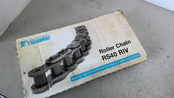 Tsubaki RS40 RIV Roller Chain 10 FT Long – BME Bearings and Surplus