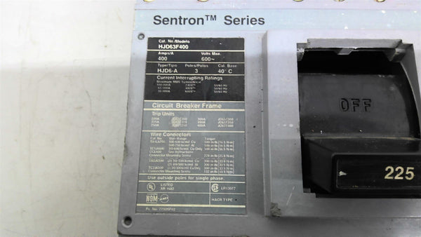 Siemens HJD63F400 Circuit Breaker 400 Amps 600 Volts – BME Bearings and ...