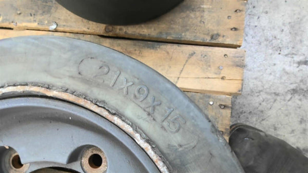 Unitrac 21X9X15 Solid Cuchion Forklift Wheel And Tires 6X9.25 Bolt Pat ...