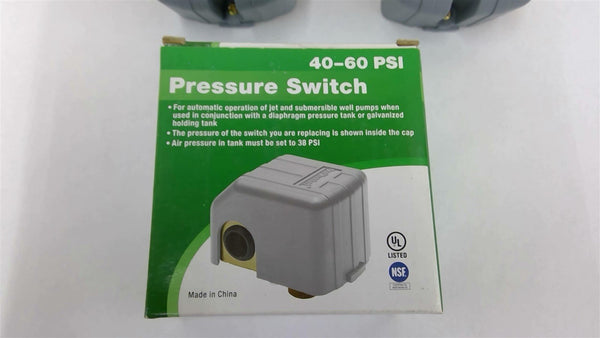 ProPlumber PPS4060 Pressure Switch 40-60 PSI Lot of 2 – BME Bearings ...