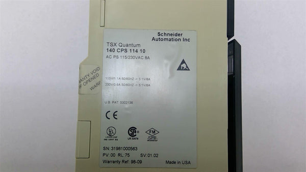 Schneider Automation 140CPS11410 Modicon TSX Quantum Power Supply – BME ...
