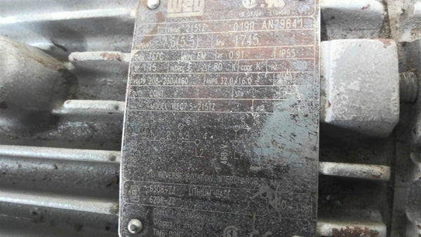 Weg WEG7.5-215TZ 7.5 HP AC Motor 1800 RPM P 3 Phase 215TZ 208-230/460 ...