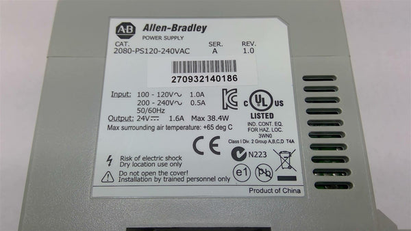 Allen Bradley 2080-PS120-240VAC Power Supply 24V – BME Bearings and Surplus
