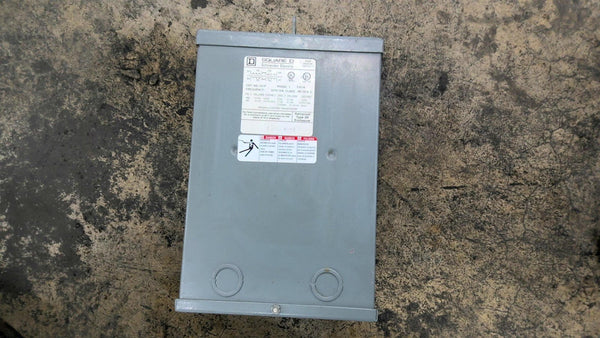 Square D 3S1F 3 KVA Transformer 480/240 Pri V 120/240 Sec V Single Pha ...