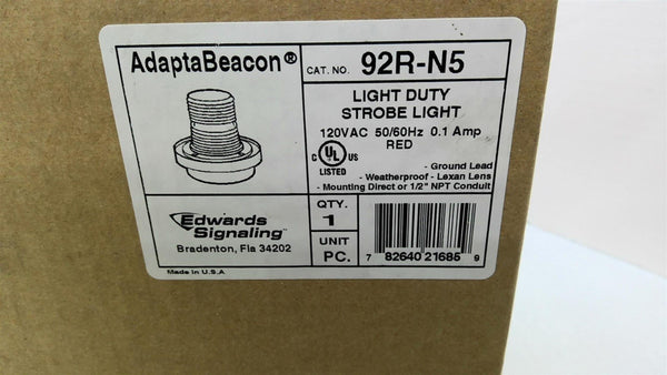 Edwards Signaling 92R-N5 Adaptabeacon 120 vAC 0.1 aMP – BME Bearings ...