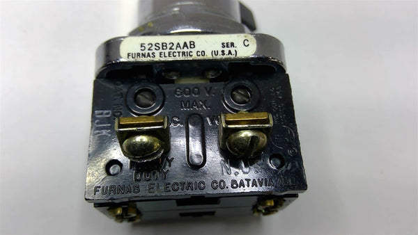 Furnas Electric 52SBAAB 2 Position Selector Switch With BJK & BJJ Cont ...
