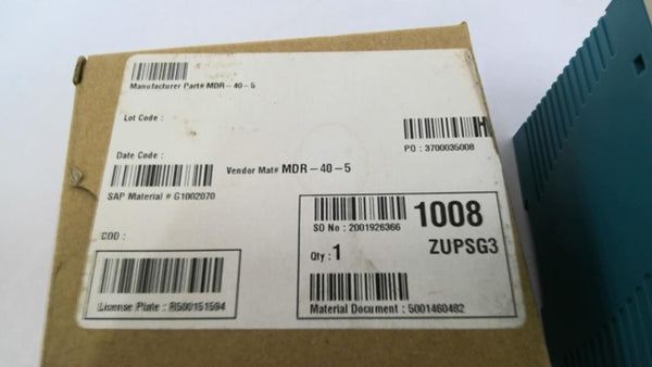 MeanWell MDR-40-5 5V Power Supply – BME Bearings and Surplus