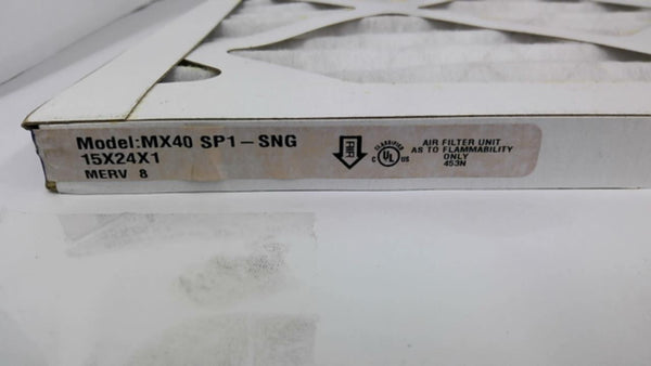 Clarcor Air Guard MX40 SP1-SNG 15X24X1 Pleated Filter Lot Of 12 – BME ...