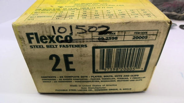 Flexco 2E 2005 Steel Belt Fasteners Lot Of 25 – BME Bearings and Surplus