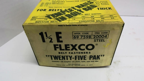 Flexco 1 1/2E 20004 Steel Belt Fasteners Lot Of 25 – BME Bearings and ...