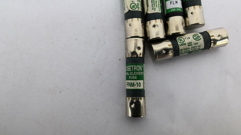 LittelFuse FLM-10 Dual Element Time Delay Fuse 250VAC 10 Amp Lot of 6 ...