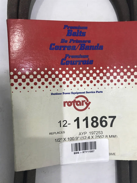 ROTARY BELT 12-11867 REPLACES AYP 197253 – BME Bearings and Surplus