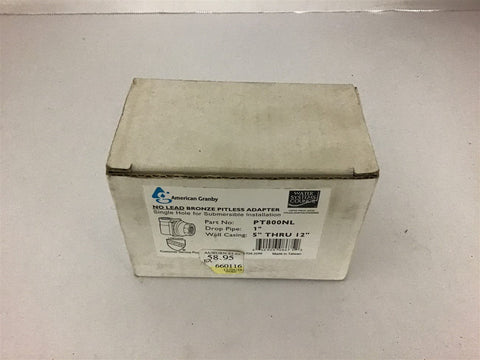 Harvard PT800NL Bronze Pitless Adapter No Lead 1" Drop Size 5" Thru 12 ...