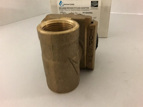 Harvard PT800NL Bronze Pitless Adapter No Lead 1" Drop Size 5" Thru 12 ...