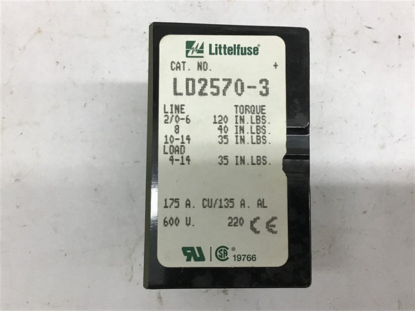 Littelfuse LD2570-3 Distribution Block 175 Amp 600 VAc – BME Bearings ...