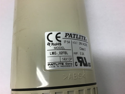 Patlite LME-02FBL 24 V ac/Dc Stack Light – BME Bearings and Surplus