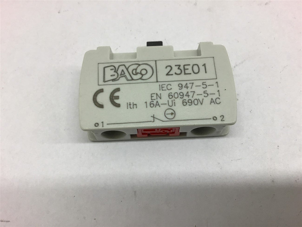 Baco 23E01 10 Amp 660 Vac Contact Block – BME Bearings and Surplus