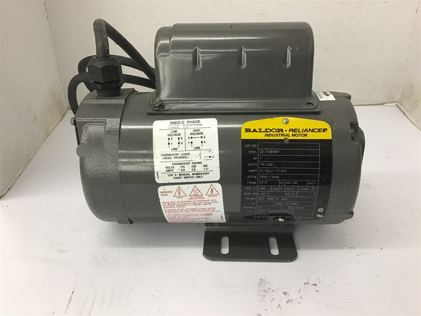 Baldor 33-1736W87 1 HP AC Motor 115/230 volts 3450 Rpm 42YZ Frame – BME ...