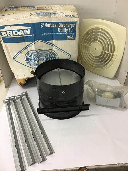 Broan 505-B 8" Vertical Discharge Utility Fan 120 volts 180 CFM – BME ...