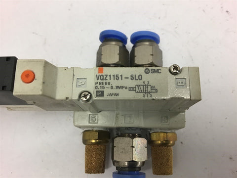 SMC VQZ1151-5L0 Solenoid Valve Manifold 0.15-0.7MPA – BME Bearings and Surplus