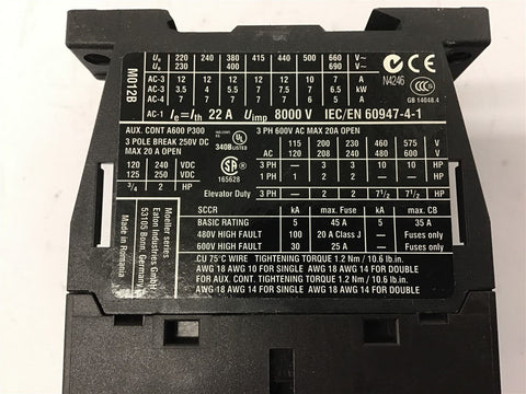 Eaton DILM12-10 XTCE012B10 Contactor 120 Volt Coil – BME Bearings and ...