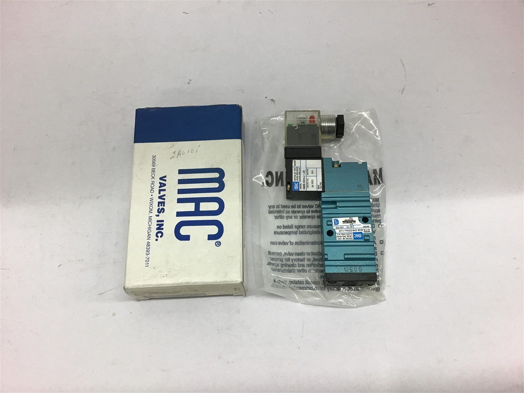Mac Valves 411A-B0A-DM-DDAJ-1JD Solenoid Valve – BME Bearings and Surplus