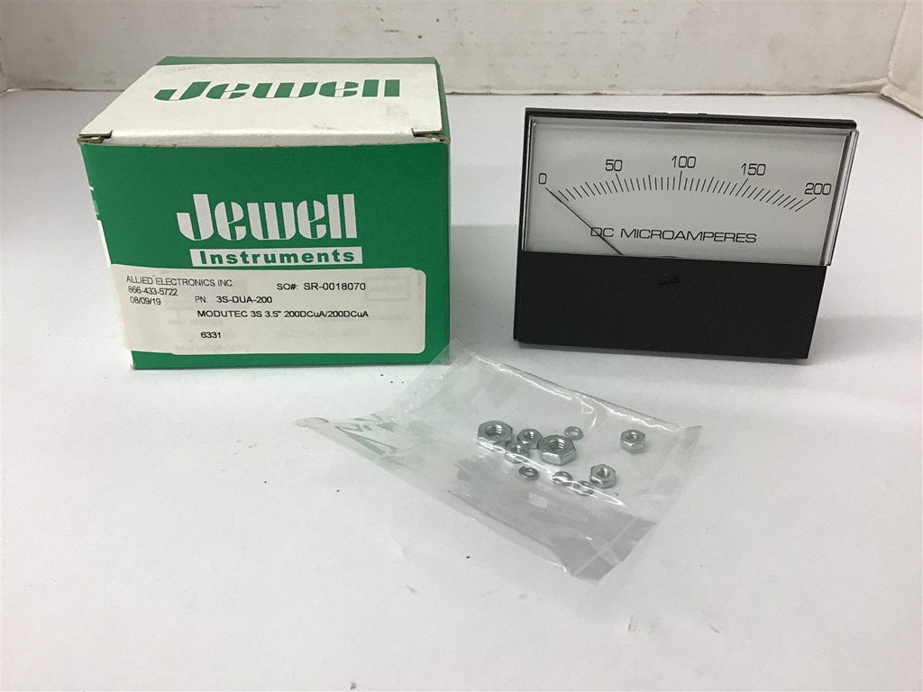 Jewell Instruments 3s-DUA-200 DC Microamperes Panel meter – BME ...