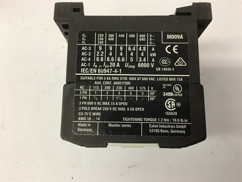 Eaton DILEM-01-G XTMC9A01 Contactor 24 VDC 460 Volts @ 5 HP – BME ...