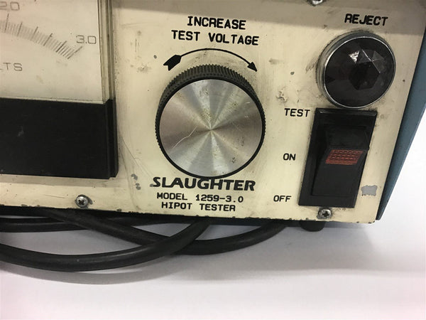 Slaughter 1259-3.0 Hipot Tester – BME Bearings and Surplus