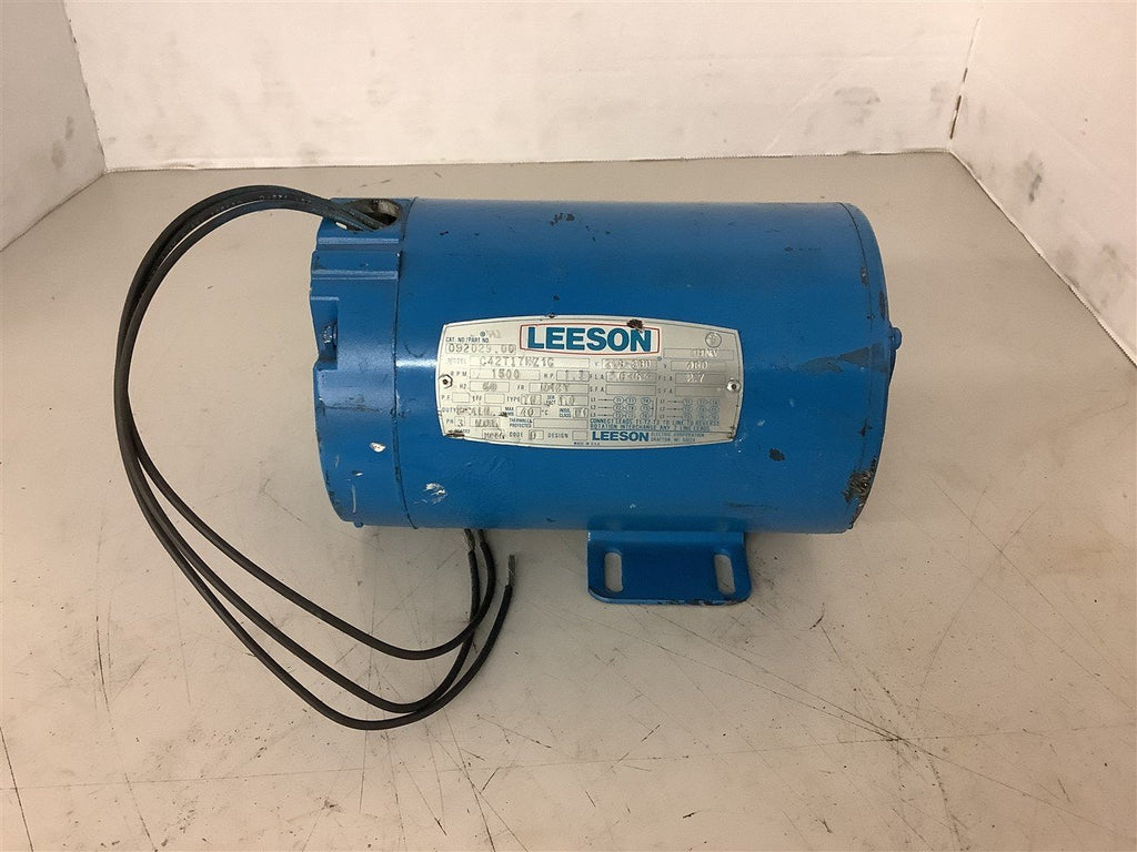 Leeson 092029.00 1 1/2 HP AC Motor 208-230/460 V 1500 Rpm 4P 42Y Frame ...