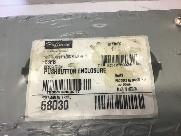 Hoffman E3PB Pushbutton Enclosure – BME Bearings and Surplus