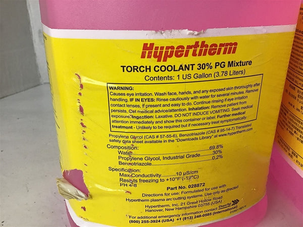 Hypertherm Torch Coolant 30% PG Mixture Lot of 2 – BME Bearings and Surplus