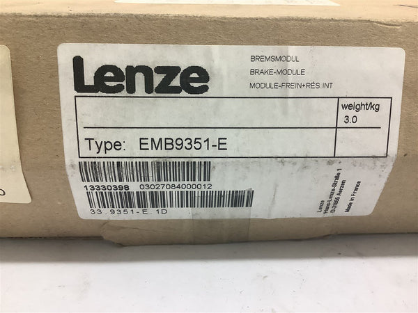 Lenze EMB9351-E Brake Module – BME Bearings and Surplus